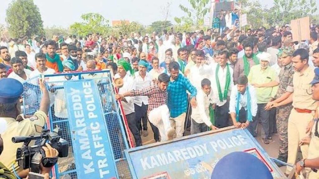 Kamareddy Bandh:కదం తొక్కుతున్న కామారెడ్డి రైతులు - Telugu24